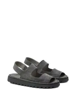 Marsèll Denim Slingback Sandals With Platform Sole - Grey