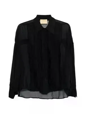 Momoni Lucia Buttoned Bouse - Black