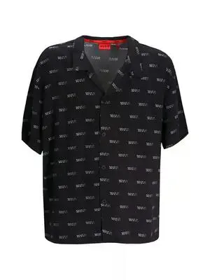 Hugo Logo-patterned Shirt - Black