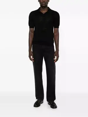 Tagliatore Polo-collar T-shirt - Black