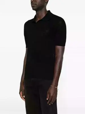 Tagliatore Polo-collar T-shirt - Black