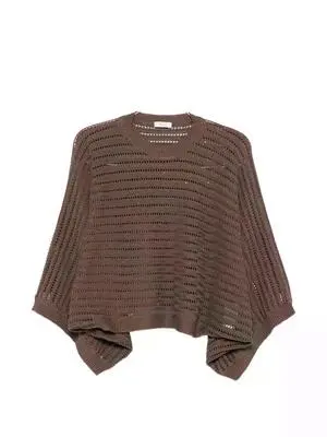 Peserico Openwork Sweater - Brown