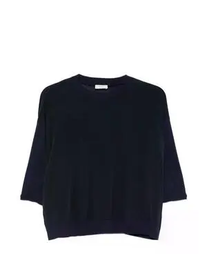 Peserico Panelled Knitted Top - Blue
