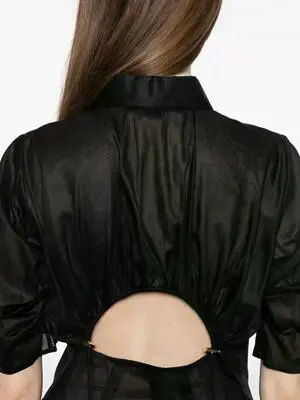 Elisabetta Franchi Puff-sleeve Shirt - Black