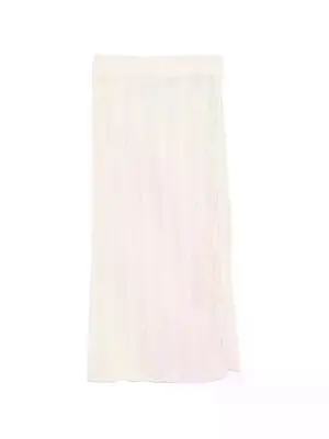 Eric Bompard Pointelle Knitted Skirt - Neutrals