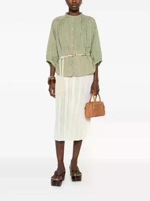 Eric Bompard Pointelle Knit Skirt - Neutrals