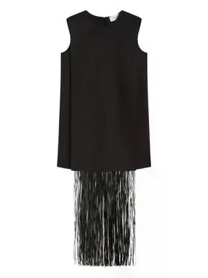 Sportmax Fringe Maxi Dress - Black