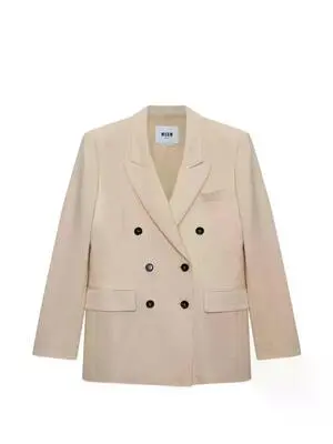 MSGM Double-breasted Blazer - Neutrals