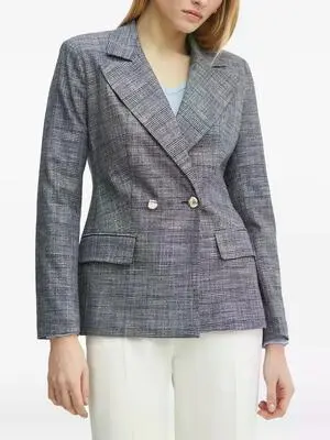 MORGAN Check Double-breasted Blazer