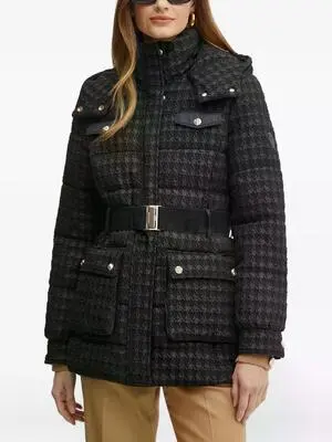MORGAN Houndstooth Belted Jacket