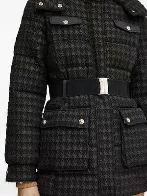 MORGAN Houndstooth Belted Jacket
