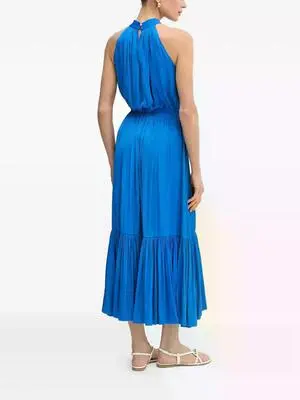 MORGAN Halter-neck Ruffled Midi Dress