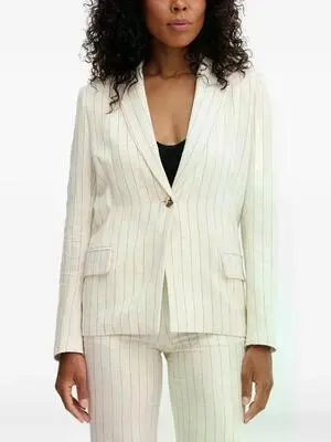 MORGAN Pinstripe Blazer - Neutrals