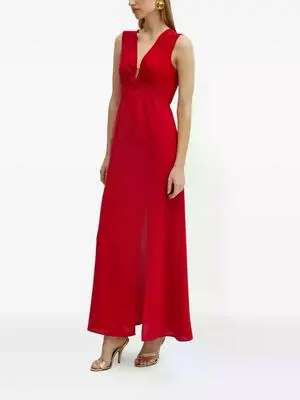 MORGAN V-neck Side-slit Maxi Dress