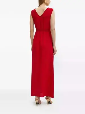 MORGAN V-neck Side-slit Maxi Dress