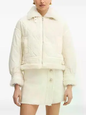 MORGAN Quilted Collar Jacket - Neutrals