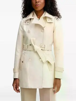 MORGAN Belt Double-breasted Coat - Neutrals