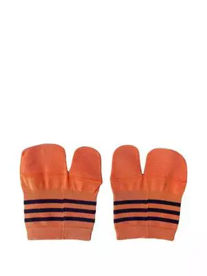 ANTIPAST Striped Tabi Half Socks - Orange