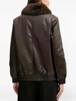 MORGAN Fur Collar Zip Jacket