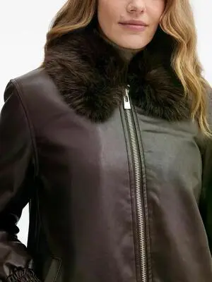MORGAN Fur Collar Zip Jacket