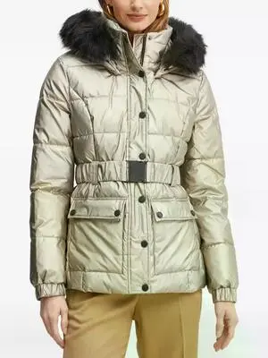 MORGAN Hooded Belted Jacket - Neutrals