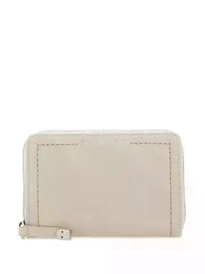 GIANNI CHIARINI Bubble Zip Maxi-grain Leather Wallet - White
