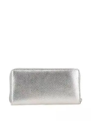 GIANNI CHIARINI Pebbled Laminated Zip Wallet