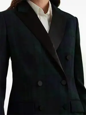 Ralph Lauren Checked Double-breasted Blazer - Green
