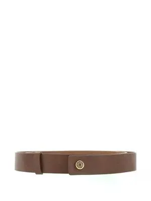 GIANNI CHIARINI Hammered Button Leather Belt - Brown