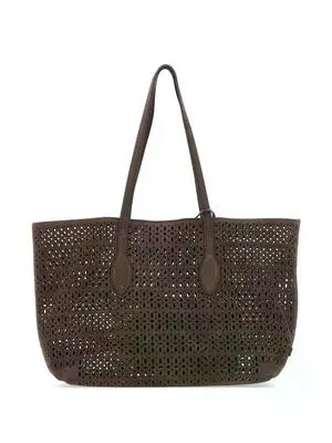 GIANNI CHIARINI Mashup Laser-cut Shoulder Bag - Brown