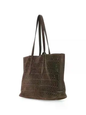 GIANNI CHIARINI Mashup Laser-cut Shoulder Bag - Brown