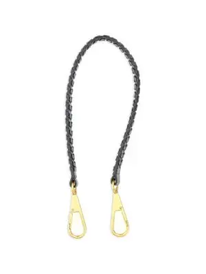 GIANNI CHIARINI Braided Leather Shoulder Strap - Black