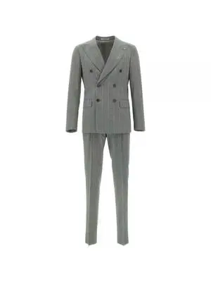 Corneliani Pinstripe Double-breasted Suit - Grey