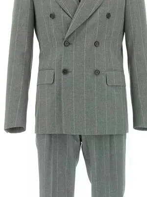 Corneliani Pinstripe Double-breasted Suit - Grey