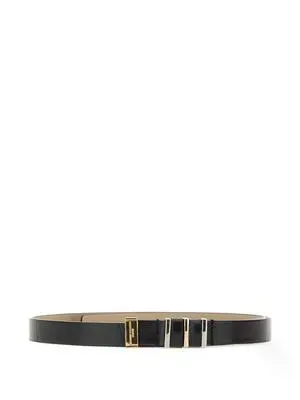 GIANNI CHIARINI Metal-detail Leather Belt - Black