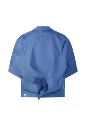RE CODE Buttoned Tie Blouse