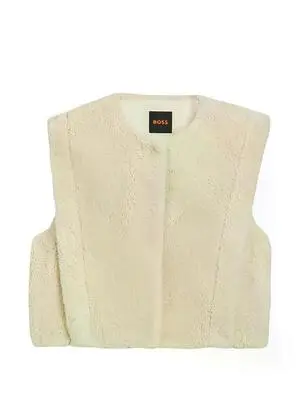 BOSS Plush Teddy Gilet - Neutrals