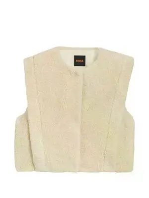 BOSS Plush Teddy Gilet - Neutrals