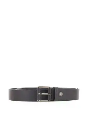 GIANNI CHIARINI Embossed Logo Leather Belt - Blue
