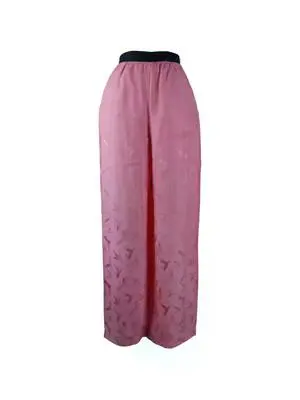 Maje Patterned-jacquard Palazzo Trousers - Pink