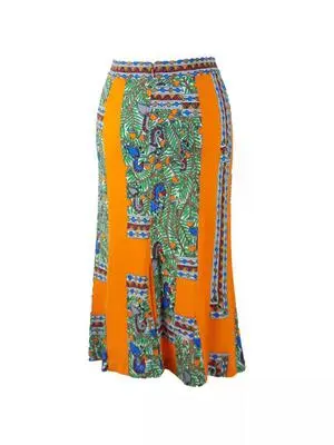 Tory Burch Geometric-print Midi Skirt