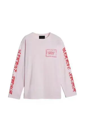 Simone Rocha Pillowcase Logo-print Long-sleeved T-shirt - Pink