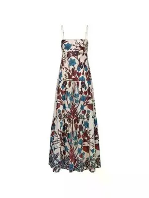 Johanna Ortiz Simbólico Floral-pattern Maxi Dress - Neutrals
