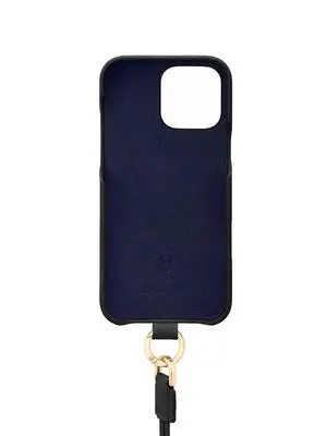 MAISON DE SABRE Sling Leather Iphone 16 Pro Max Phone Case - Black