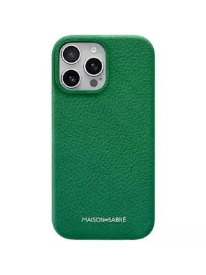 MAISON DE SABRE Leather Iphone 16 Pro Phone Case - Green