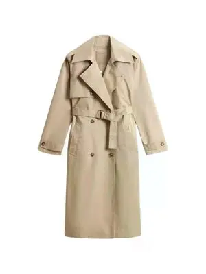 Woolrich Double-breasted Belted Trench Coat