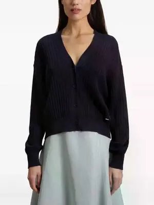 Woolrich V-neck Ribbed Cardigan