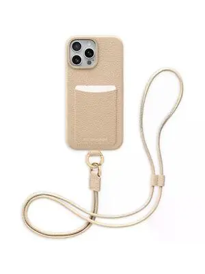 MAISON DE SABRE Sling Leather Iphone 16 Pro Max Phone Case - Neutrals