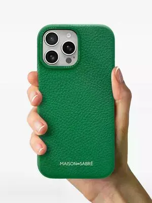 MAISON DE SABRE Leather Iphone 16 Pro Max Phone Case - Green