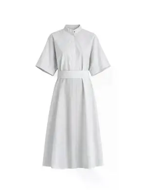 Liviana Conti Aveline Tie-waist Midi Dress - Grey